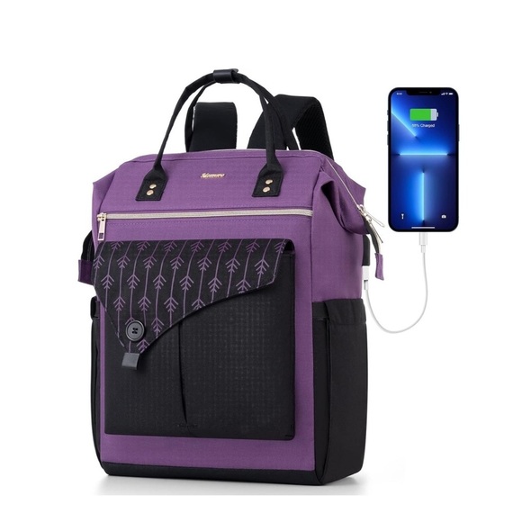 Bags | Stylish Laptop Backpack Usb Port Water Resistant Backpack Travel ...